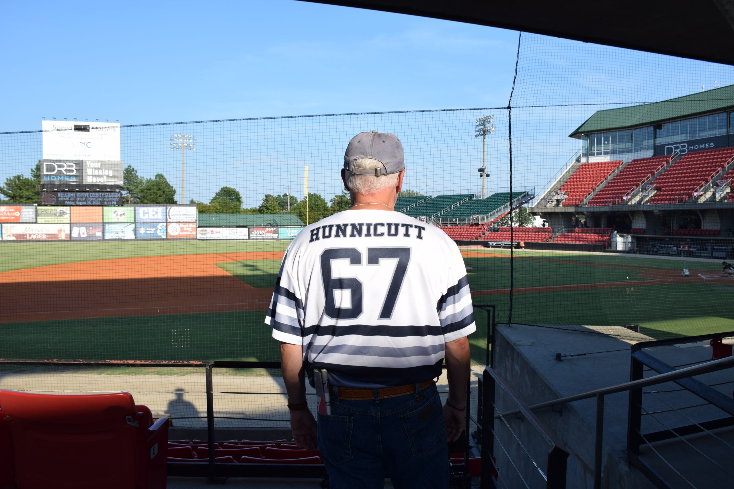 President Hunnicutt Throws Out First Pitch at NCC Mudcats Family Night